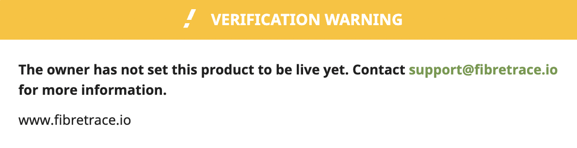 Verification Failed Warning Message When Viewing Qr Code Link Fibretrace Help Centre