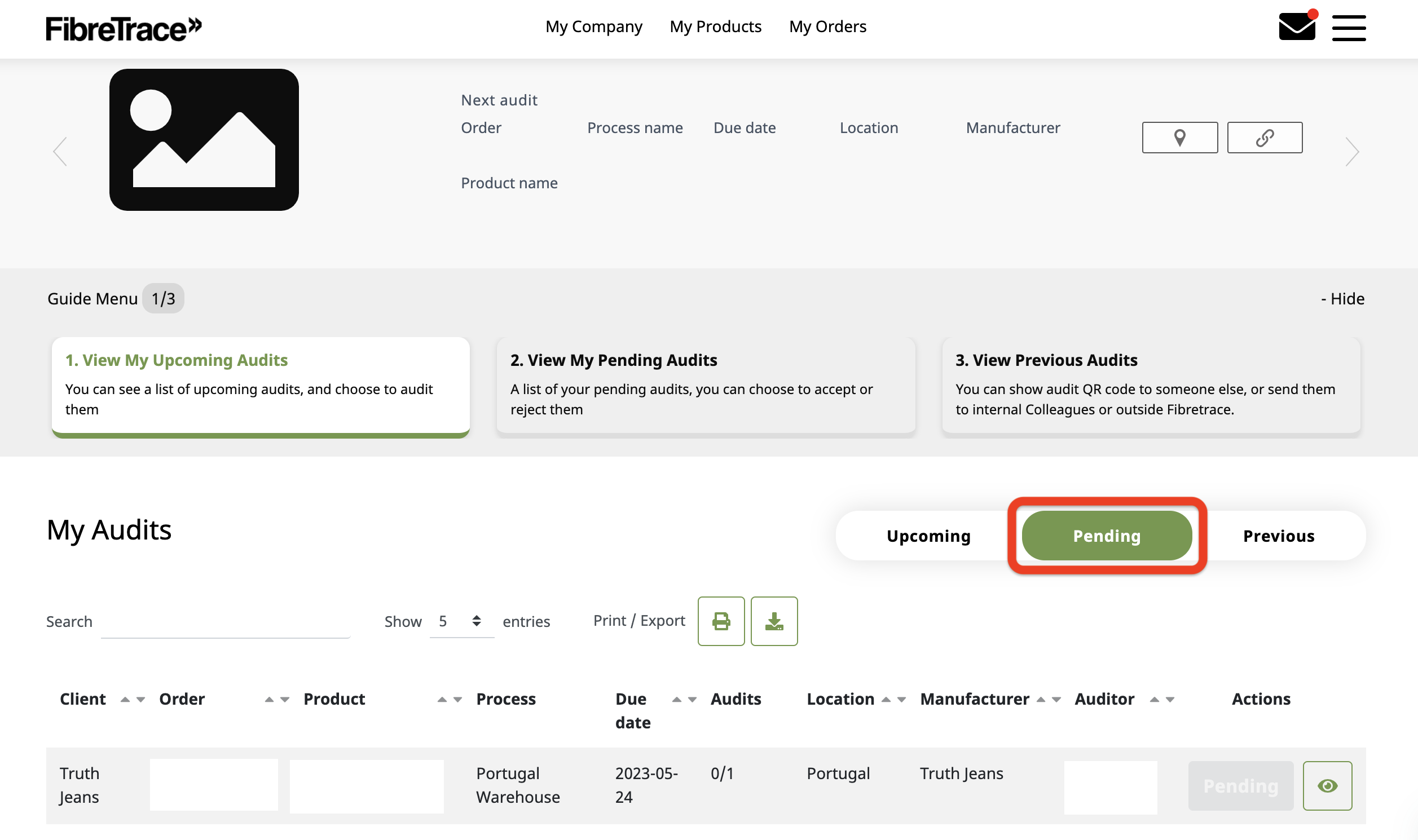 How to view my Pending Audits? – FibreTrace Help Centre